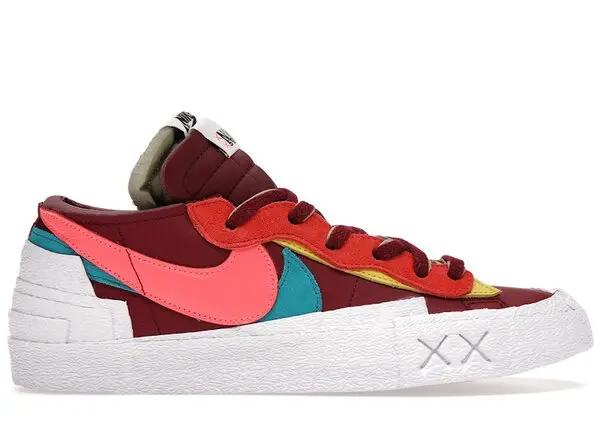 Nike Blazer Low Sacai Kaws Sneakers - Team Red/orange/pink