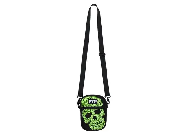 FTP Glow In The Dark Skull Side Bag - Black