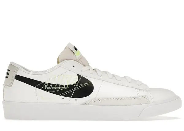 Nike Blazer Low Print Sneakers - White/black/volt
