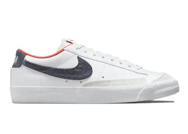 Nike Blazer Low Usa Denim - White/redone-colorblue Denim