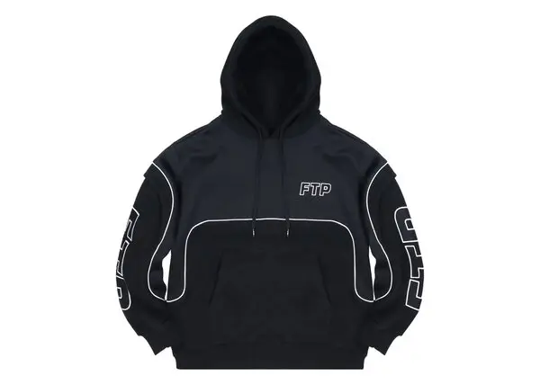 FTP Mesh Piping Logo Pullover - Black