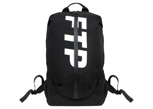 FTP Center Zip Logo Backpack - Black
