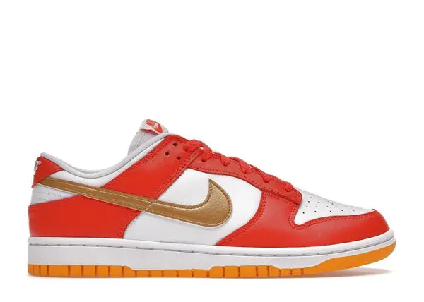 Nike Dunk Low Sneakers - Orange/white/university Gold