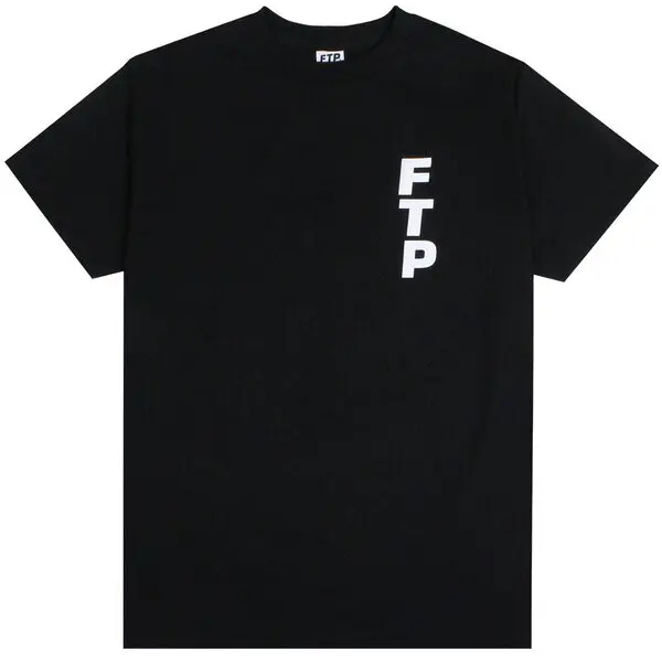 FTP Vertical Logo Tee Shirt - Black