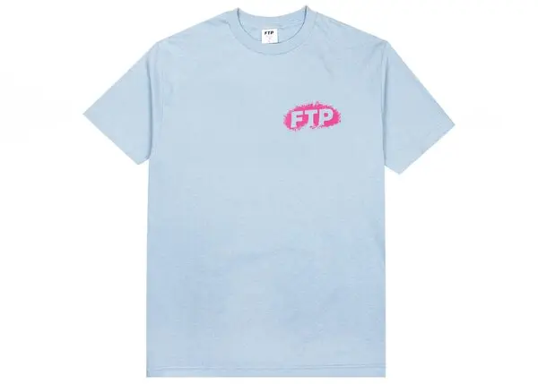 FTP Splatter Logo Tee Shirt - Carolina Blue