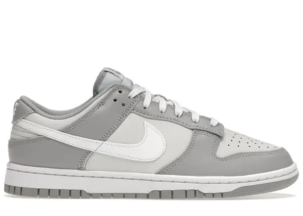 Nike Dunk Low Two Tone Grey Sneakers - Cool Grey/medium Grey/white