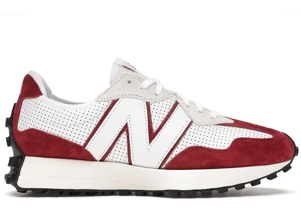 NEW BALANCE 327 Sneakers - White/nb Scarelet Red
