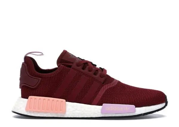 Adidas Nmd_r1 Athletic Sneakers - Collegiate Burgundy/clear Orange