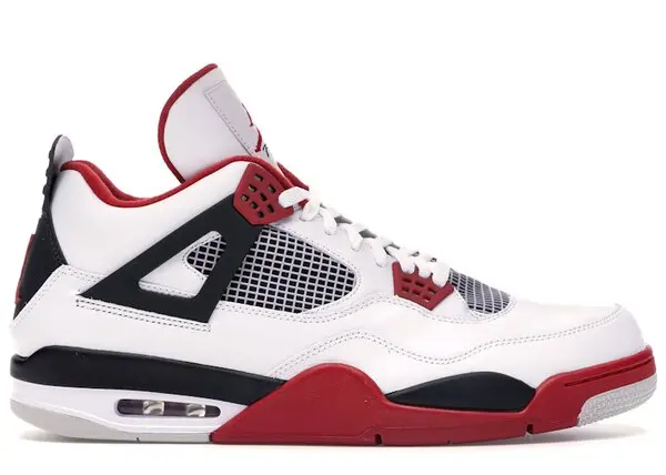 JORDAN 4 Retro Fire Red - White/varsity Red/black