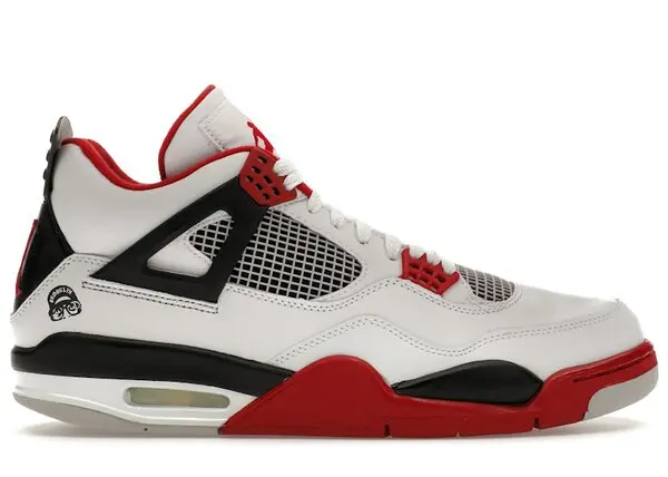 JORDAN 4 Retro Fire Red Mars - White/varsity Redone-colorblack