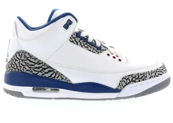 JORDAN 3 Retro Sneakers - White/cement Grey/true Blue