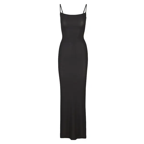 SKIMS Soft Lounge Long Slip Dress - Onyx