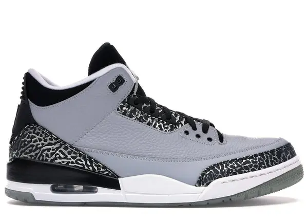 JORDAN 3 Retro Sneakers - Wolf Grey/metallic Silver/black