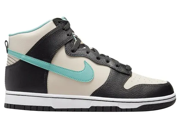 Nike Dunk High Emb Sneakers - Pearl White/washed Teal/black