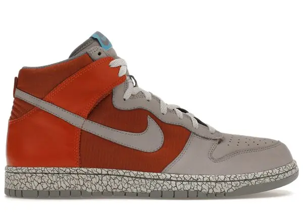Nike Dunk High Sneakers - Dark Orange/cool Grey/aqua Fuel Blue