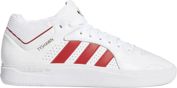 Adidas Tyshawn Lace Up Sneakers - Cloud White/scarlet/cloud White