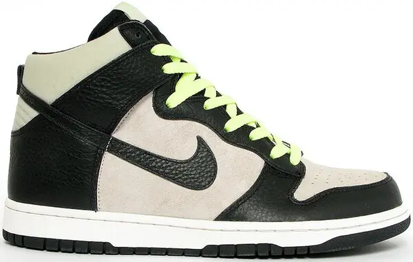 Nike Dunk High Sneakers - Light Bone/black/light Liquid Lime