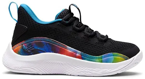 Under Armour Curry 8 Tie Dye Sneakers - Black/white