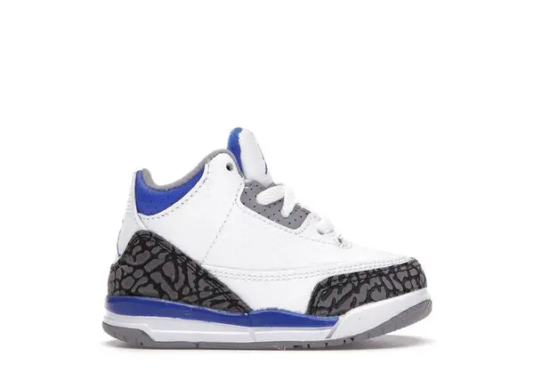 JORDAN Retro Racer Blue Td Sneakers - White/black/cement Grey