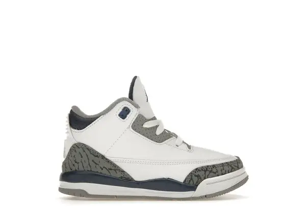 JORDAN 3 Retro Sneakers - White/midnight Navy Blue/cement Grey