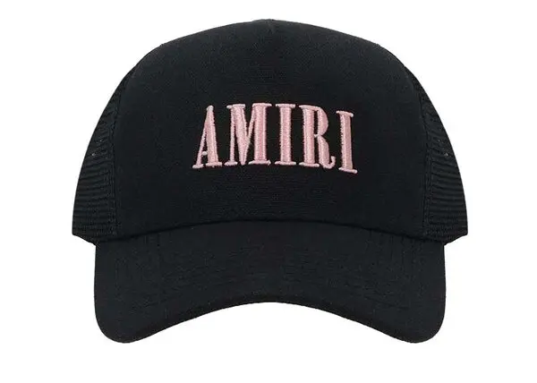 Amiri Logo Detailed Canvas And Mesh Baseball Cap - Black