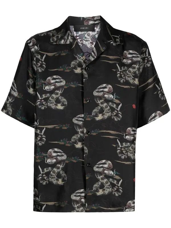 Amiri Snake Silk Shirt