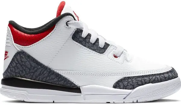 JORDAN Retro Set Denim Sneakers - White/fire Red/black