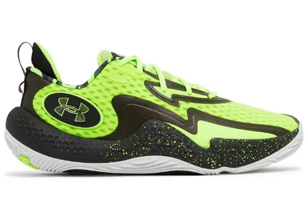 Under Armour Spawn Let's 3 Sneakers - Green/black/white