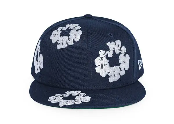 DENIM TEARS New Era Cotton Wreath 59/50 Cap - Navy Blue