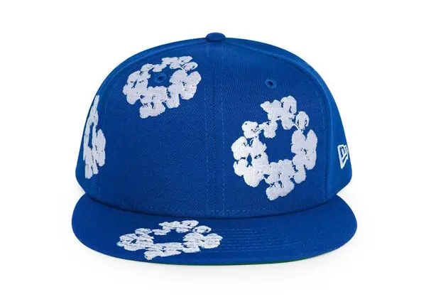 DENIM TEARS Cotton Wreath 59/50 Cap - Royal Blue