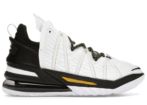 Nike Lebron 18 Lakers Home Sneakers - White/amarillo/black
