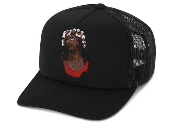 DENIM TEARS Crown Made Of Cotton Southern Trucker Hat - Black