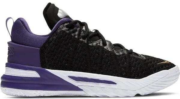 Nike Lebron 18 Lakers Sneakers - Black/metallic Gold/court Purple