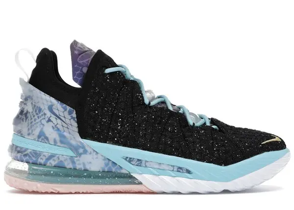 Nike Lebron 18 Reflections Sneakers - Black/gold/dark Teal