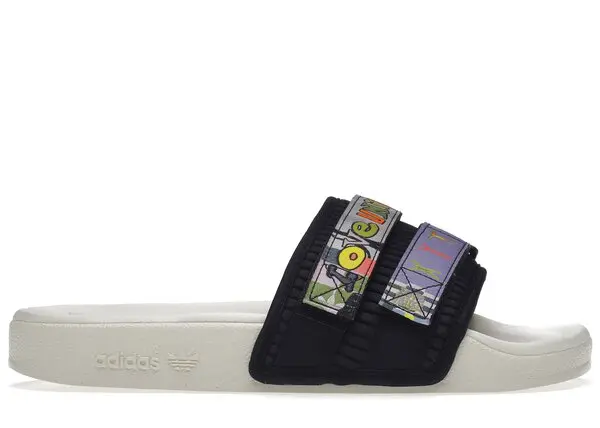 Adidas Adilette 2.0 Pride Slides - Off White/core Black/light Purple