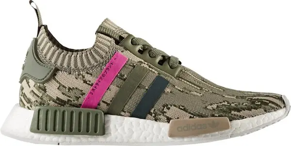Adidas Nmd_r1 Glitch Camo St Major Sneakers - Sergeant Major/green Night/shock Pink