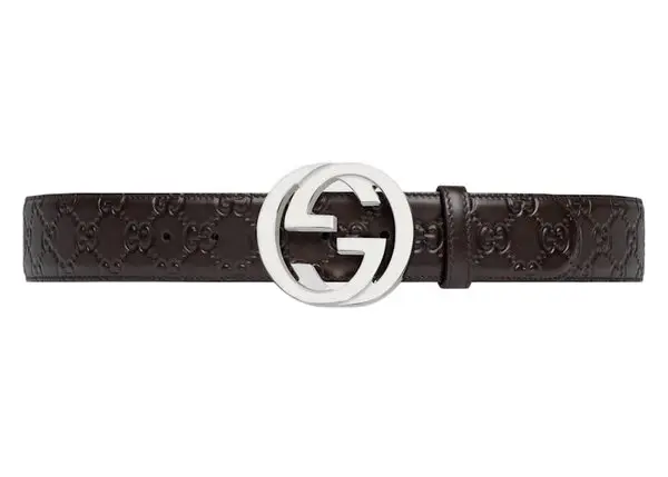 Gucci Leather Knight 1" Belt - Brown
