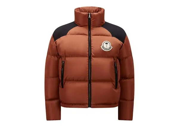 Moncler X Palm Angels Nevin Short Down Jacket - Brown
