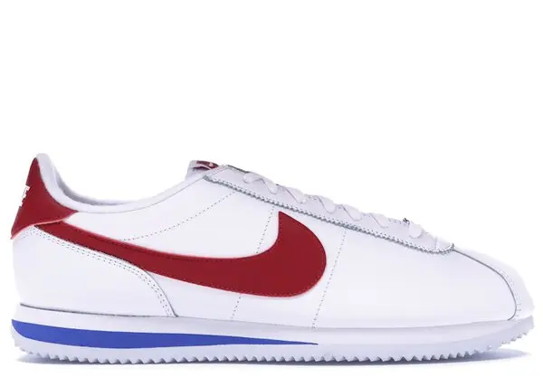 Nike Cortez Basic Leather Sneakers - White/varsity Red/varsity Royal