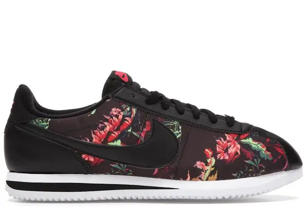 Nike Cortez Floral Sneakers - Black/red Orbit