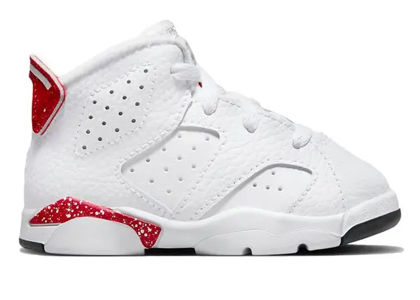 JORDAN 6 Retro Sneakers - White/university Red/black