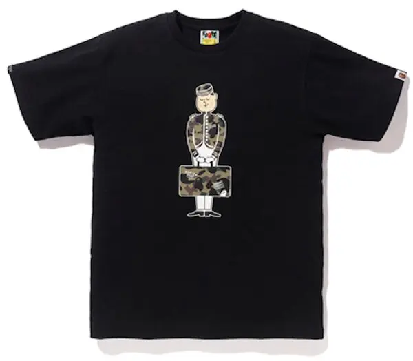 A BATHING APE X Porter Stand Tee Shirt - Black