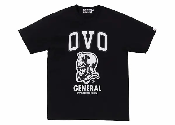 A BATHING APE X Ovo General Tee Shirt - Black