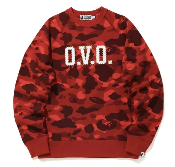 A BATHING APE X Ovo Camo Crewneck Sweatshirt