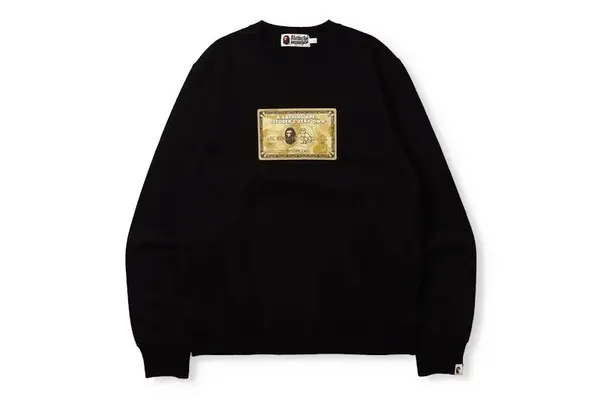 A BATHING APE X Ovo Card Crewneck Sweatshirt - Black