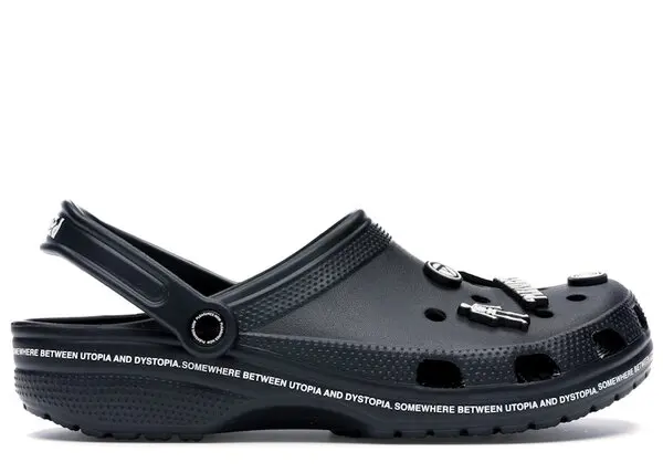 CROCS Classic Clog Pleasures Utopia Dystopia - Black