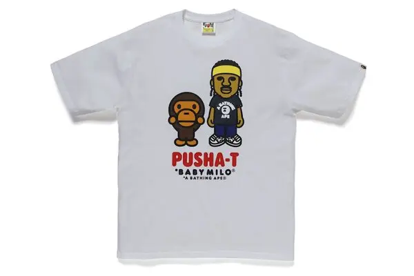 A BATHING APE X Pusha T Baby Milo Tee Shirt - White