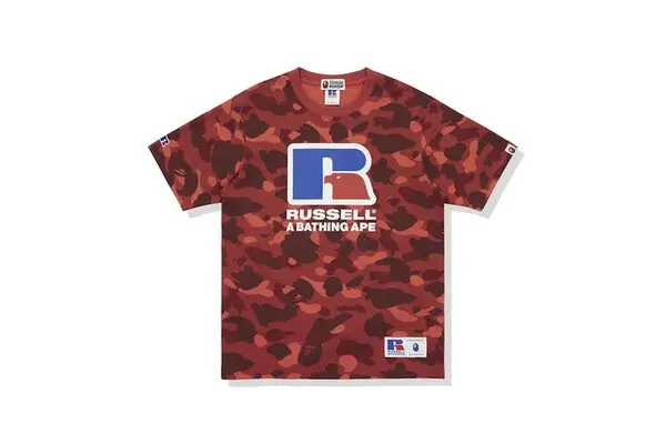 A BATHING APE X Russell Camo Tee Shirt