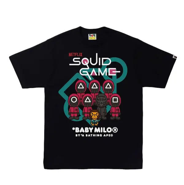A BATHING APE X Squid Game Baby Milo Tee Shirt - Black