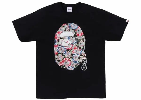 A BATHING APE X Tamagotchi Ape Head Tee Shirt - Black